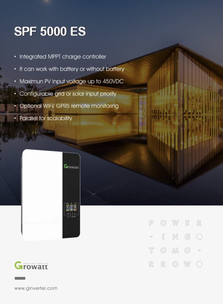 Growatt SPF5000ES hibridni invertor • Sp Solar